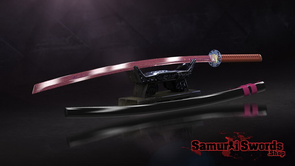 Fully Functional Nodachi blade 1095 Folded Carbon Steel with Purple ...