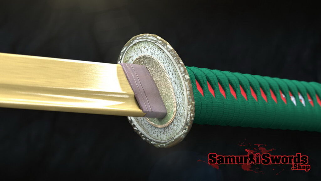 Hand crafted Ninjato blade 9260 Spring Steel with Gold Acid Dye ...