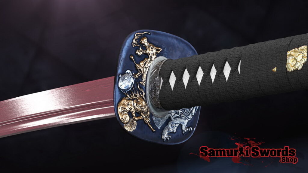 Nodachi 1060 Folded Carbon Steel with Black and Red Dye - APSK150 ...