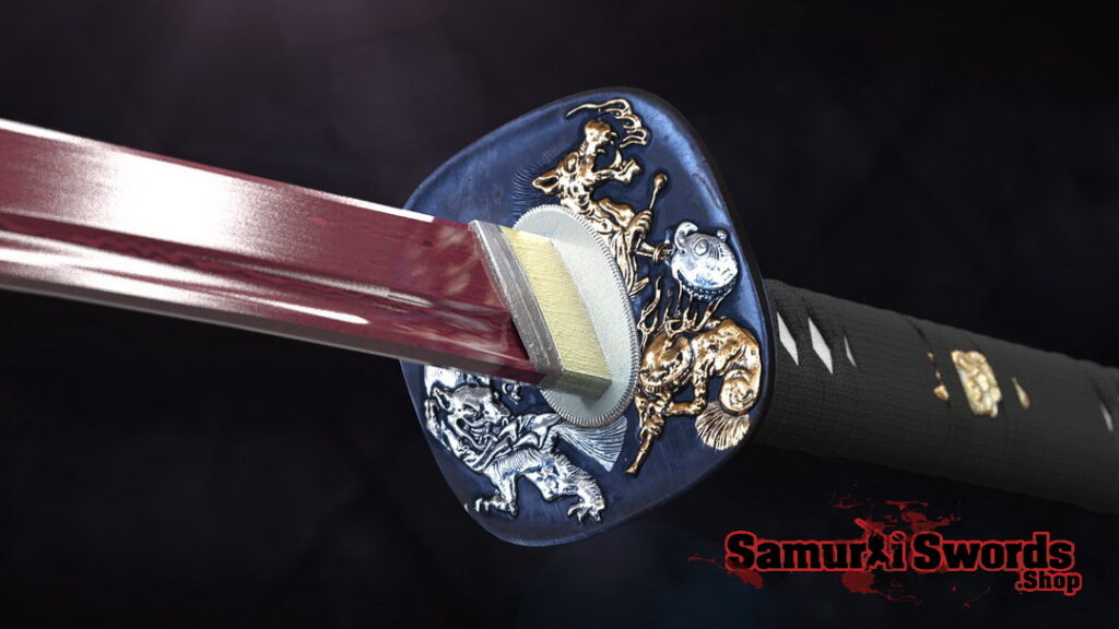 Nodachi 1060 Folded Carbon Steel with Black and Red Dye - APSK150 ...