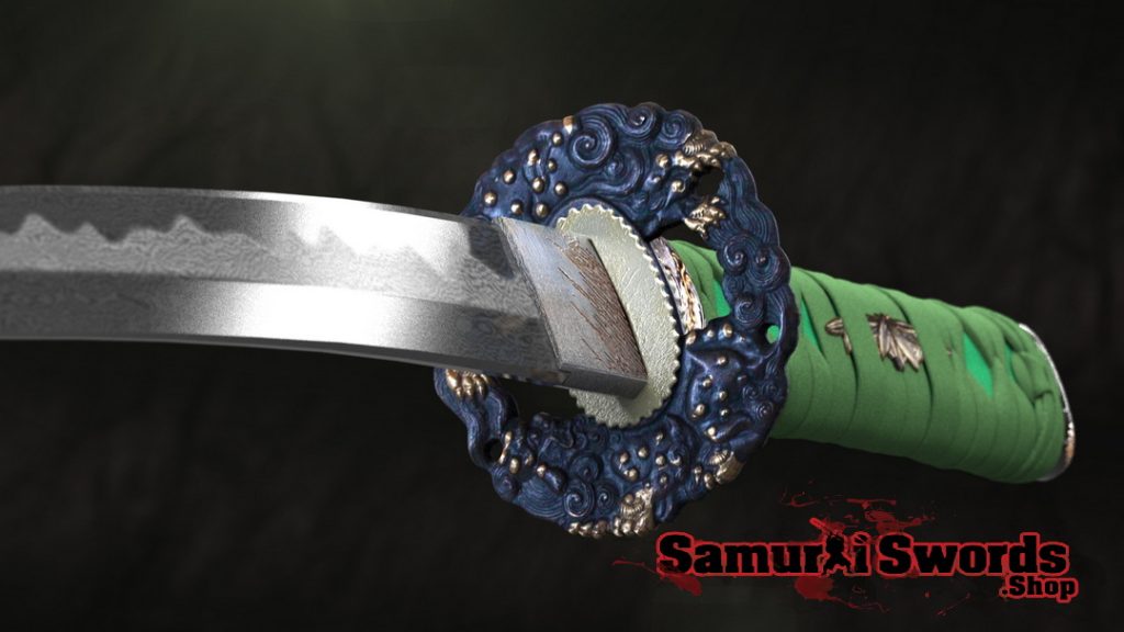 Elite Tanto Blade T10 Folded Clay Tempered Steel with Feather Hadori ...