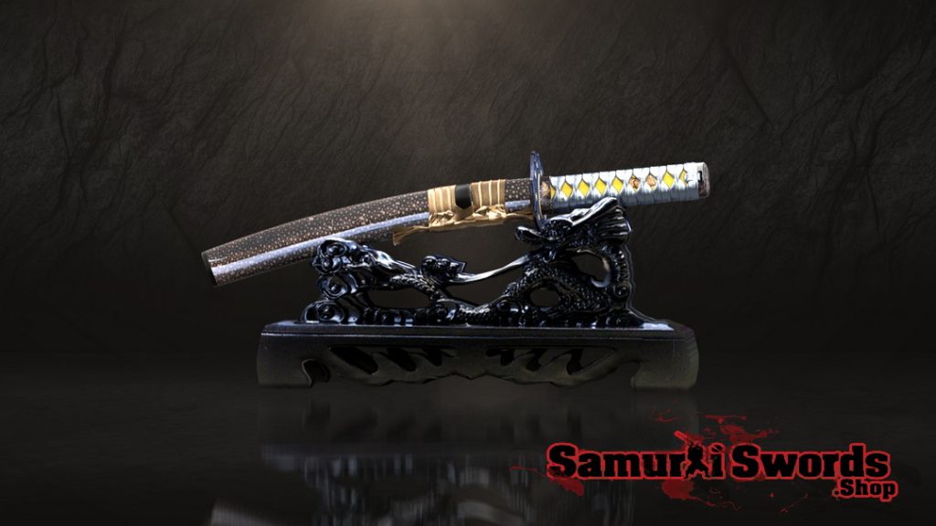 Functional Tanto Blade 1095 Clay Tempered Steel with Black Acid Dye and ...