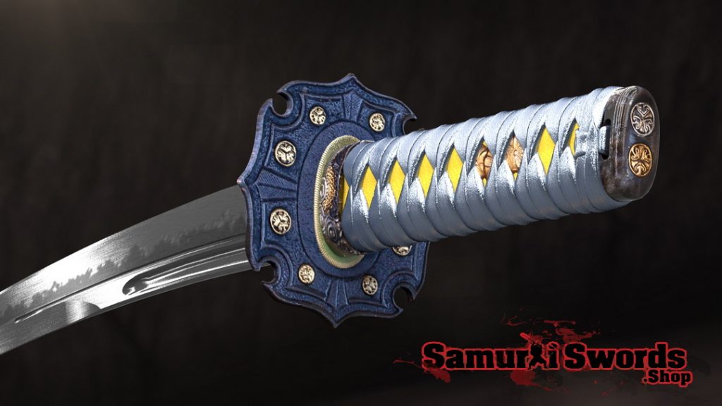 Functional Tanto Blade 1095 Clay Tempered Steel with Black Acid Dye and ...