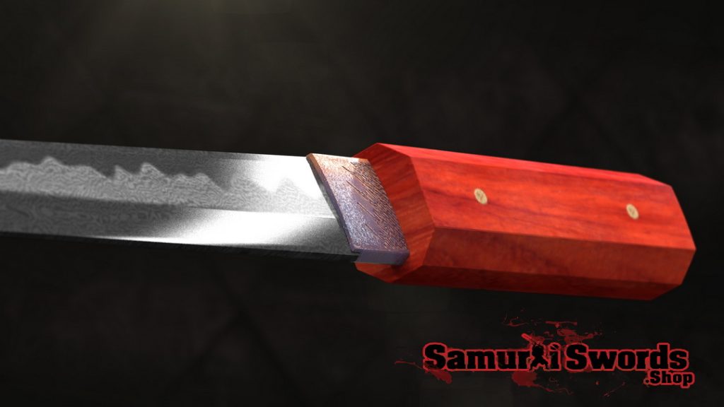 Shirasaya Tanto T10 Folded Clay Tempered Steel with Hadori Polish ...