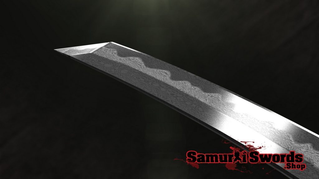 Elite Tanto Blade T10 Folded Clay Tempered Steel with Feather Hadori ...