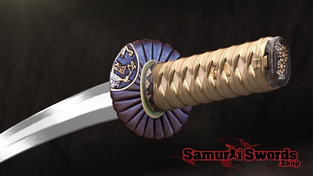 Japanese Tanto T10 Clay Tempered Steel with Feather Hadori Polish ...