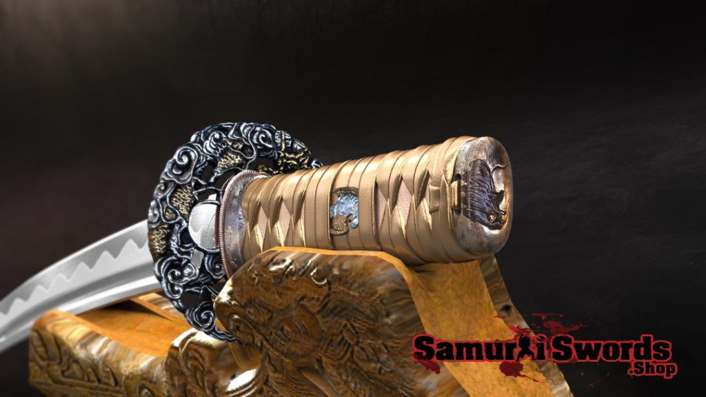 Functional Tanto Sword 1095 Clay Tempered Steel with Hadori Polish ...
