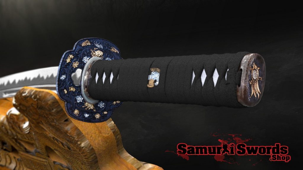 Katana Blade 1095 Folded Clay Tempered Steel with Feather Hadori Polish ...