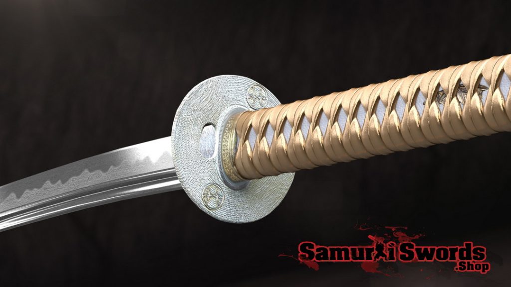 Traditional Katana Sword T10 Folded Clay Tempered Steel with Hadori ...