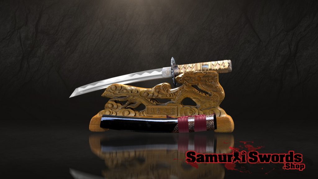 Functional Tanto Sword 1095 Clay Tempered Steel with Hadori Polish ...