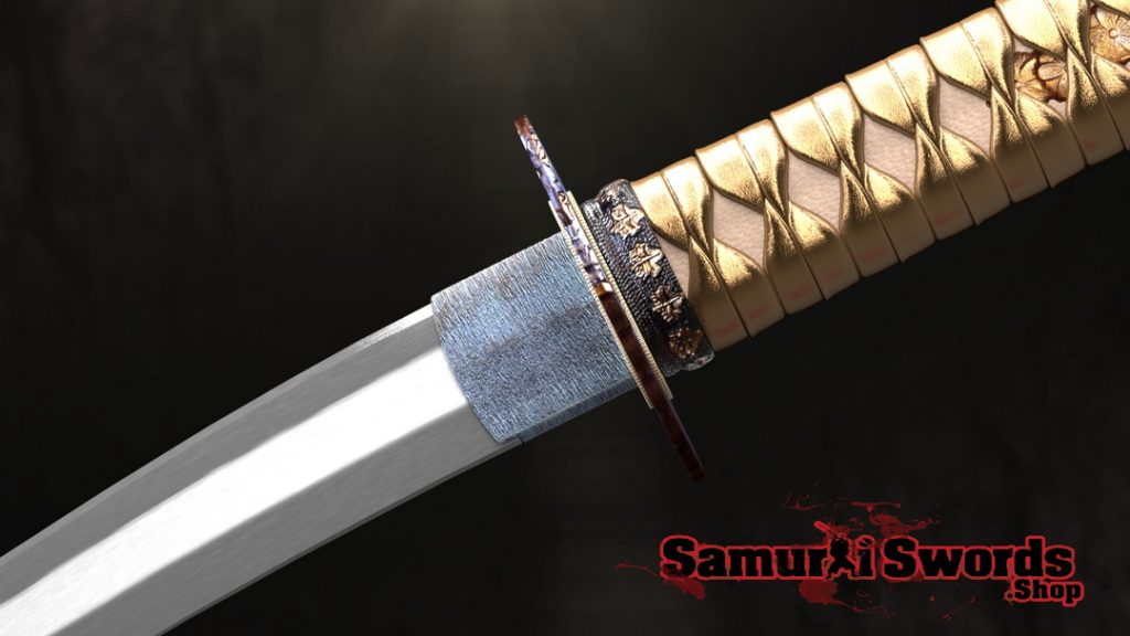 Japanese Tanto T10 Clay Tempered Steel with Feather Hadori Polish ...